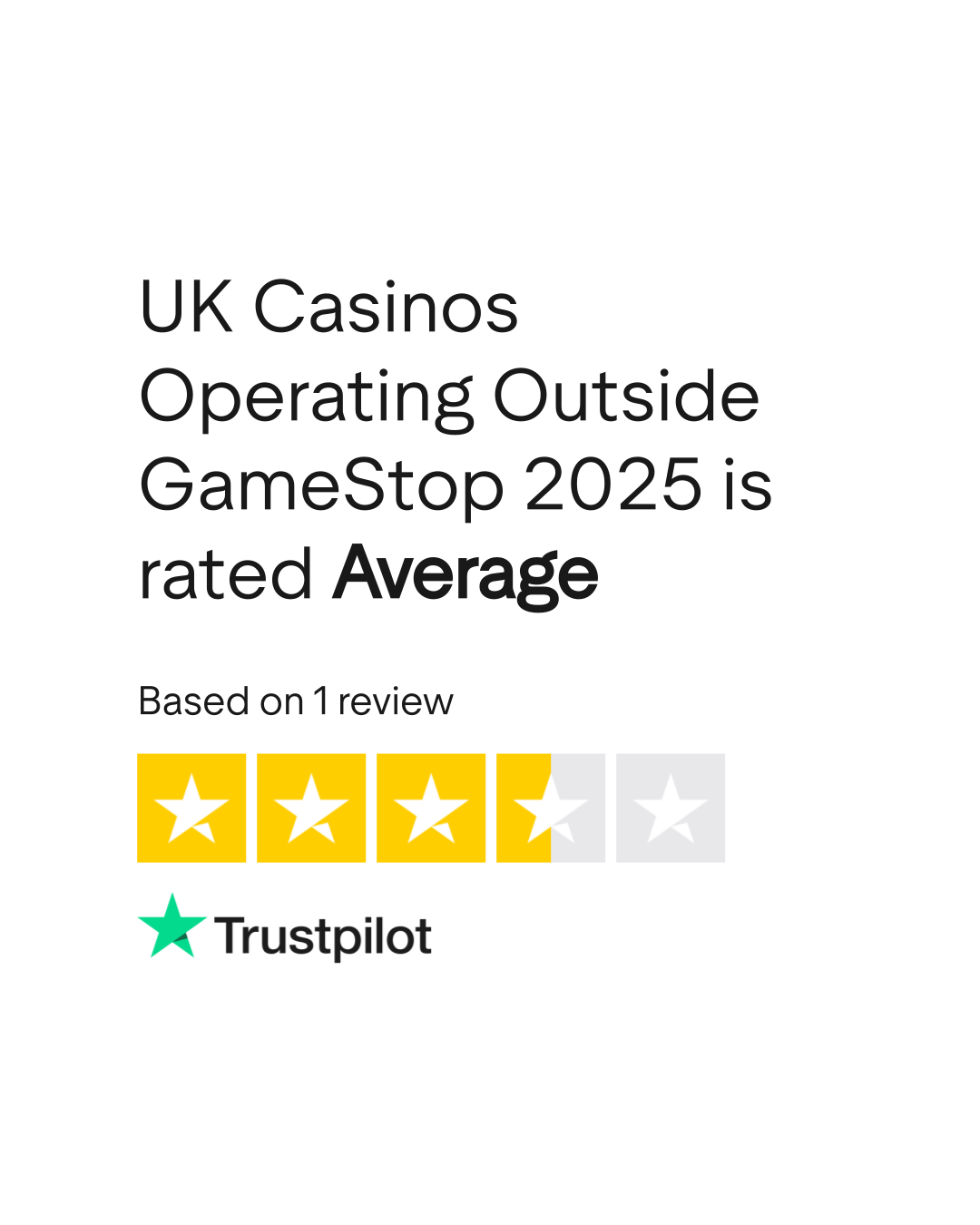 UK Casinos Operating Outside GameStop 2025 Reviews | Read Customer ...