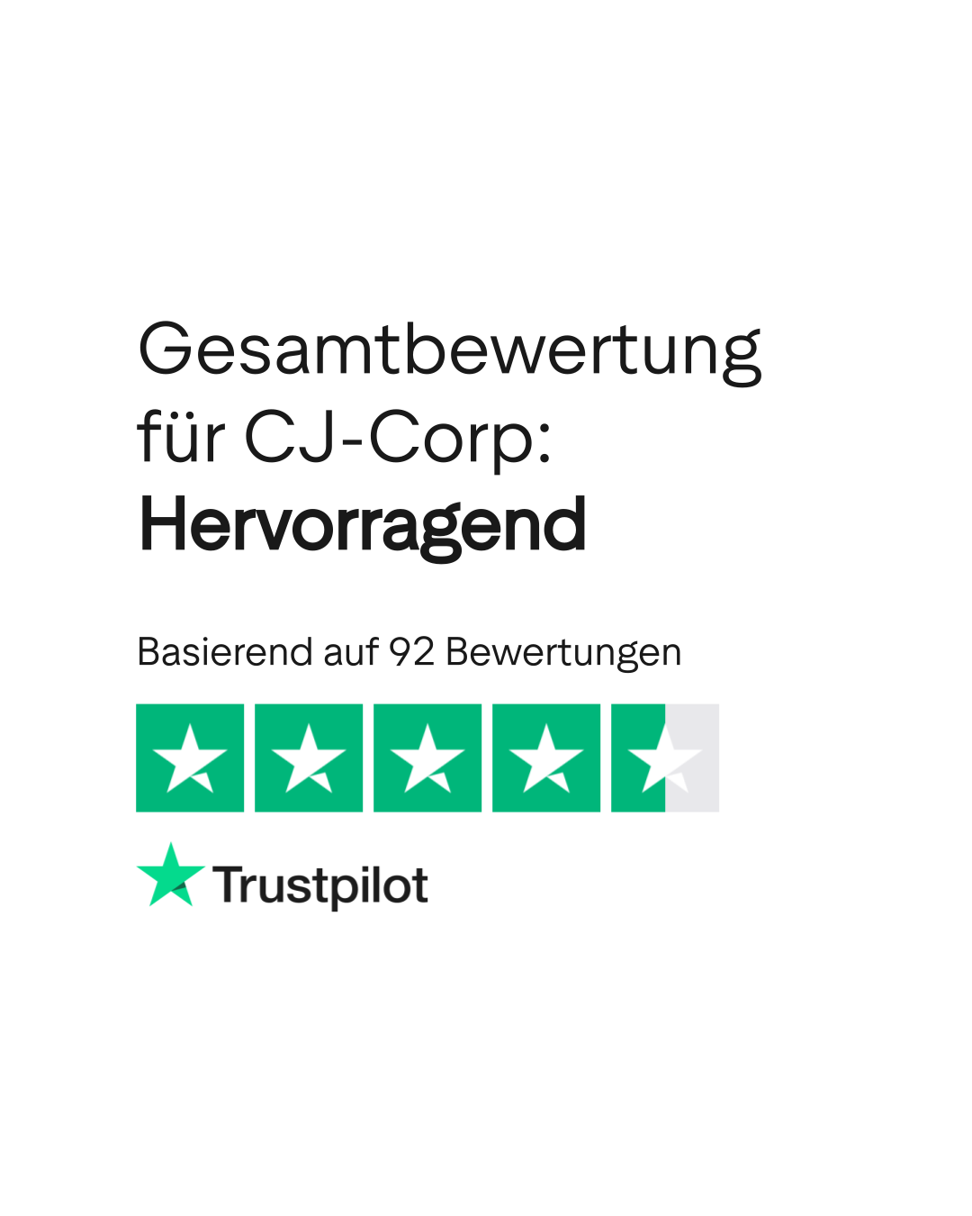 Bewertungen zu CJ-Corp | Lesen Sie Kundenbewertungen zu cj-corp.de