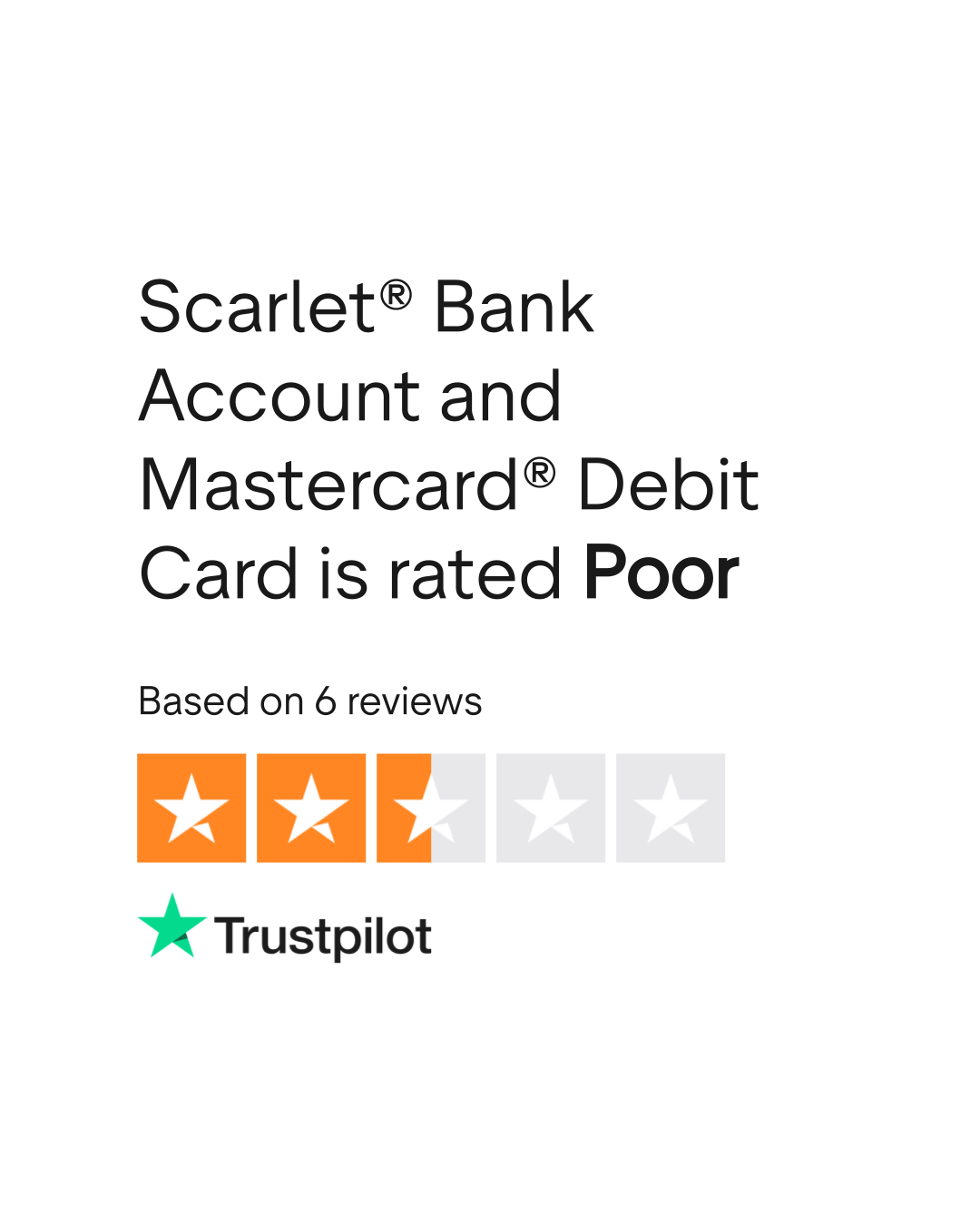 Scarlet® Bank Account and Mastercard® Debit Card Reviews | Read ...