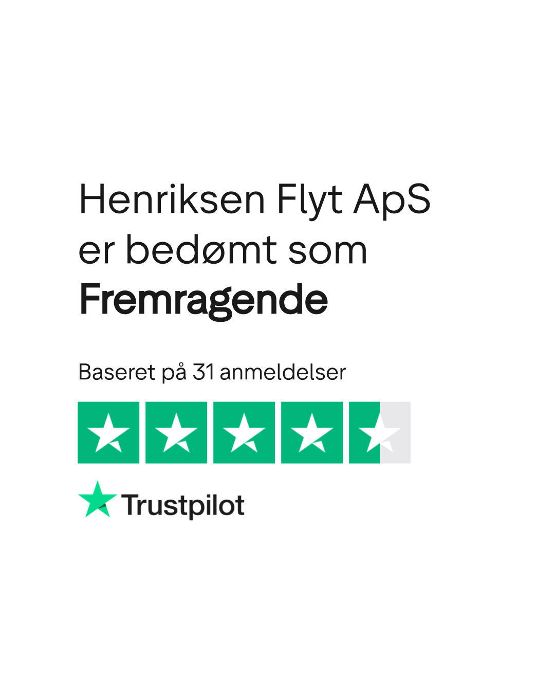 Anmeldelser af Henriksen Flyt ApS | Læs kundernes anmeldelser af ...