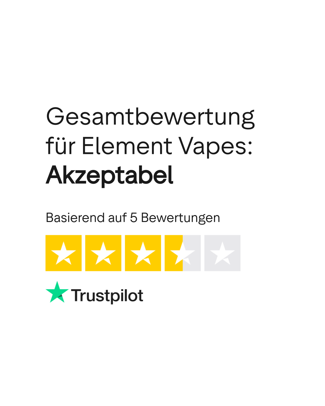 Bewertungen zu Element Vapes | Lesen Sie Kundenbewertungen zu ...