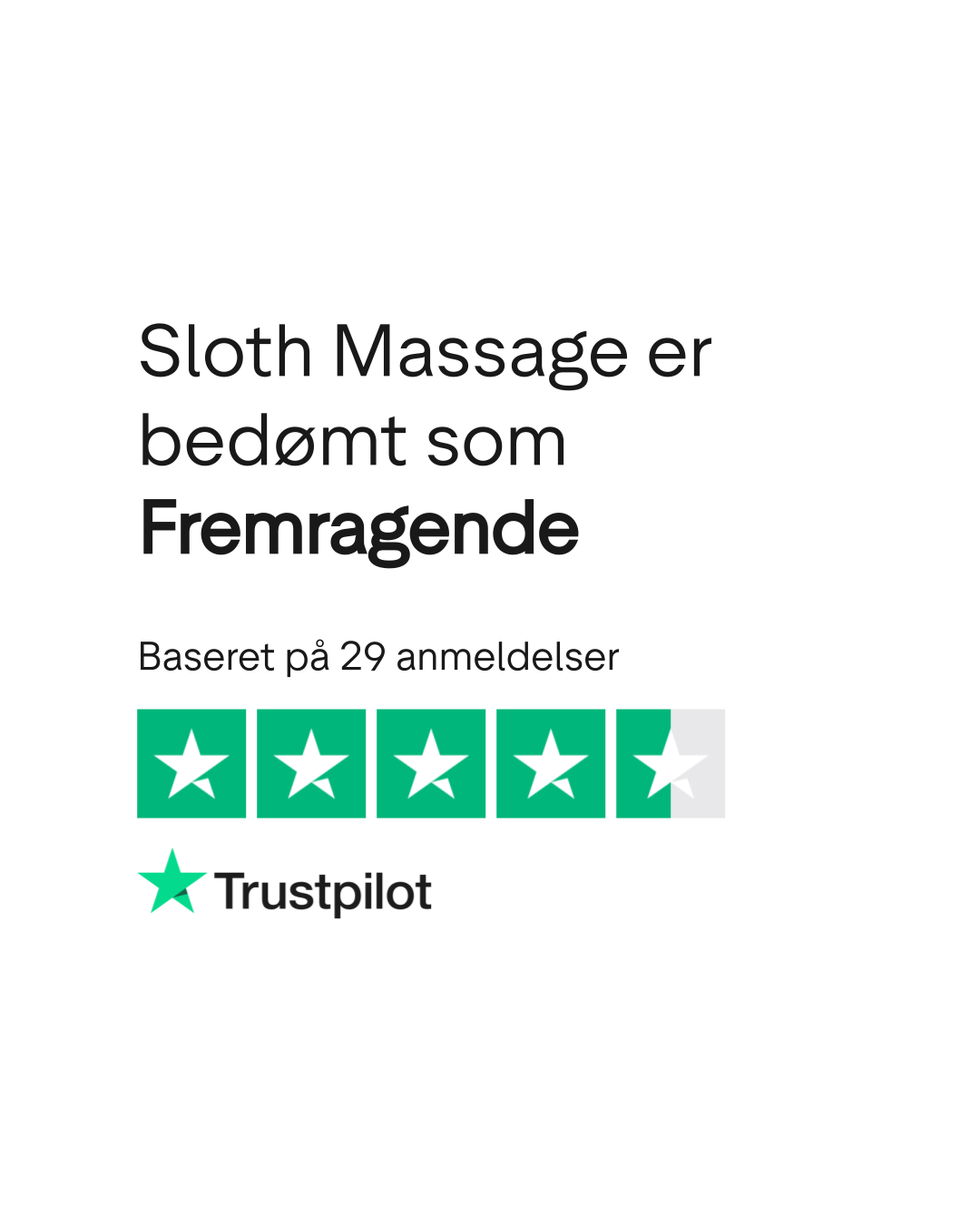 Anmeldelser af Sloth Massage | Læs kundernes anmeldelser af slothmassage.dk