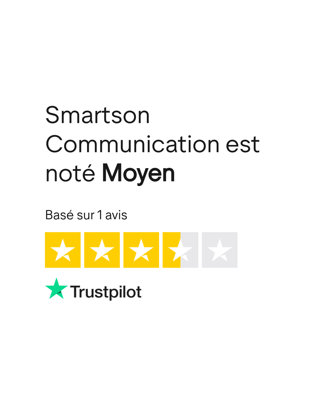 Avis de Smartson Communication | Lisez les avis marchands de smartson.fr