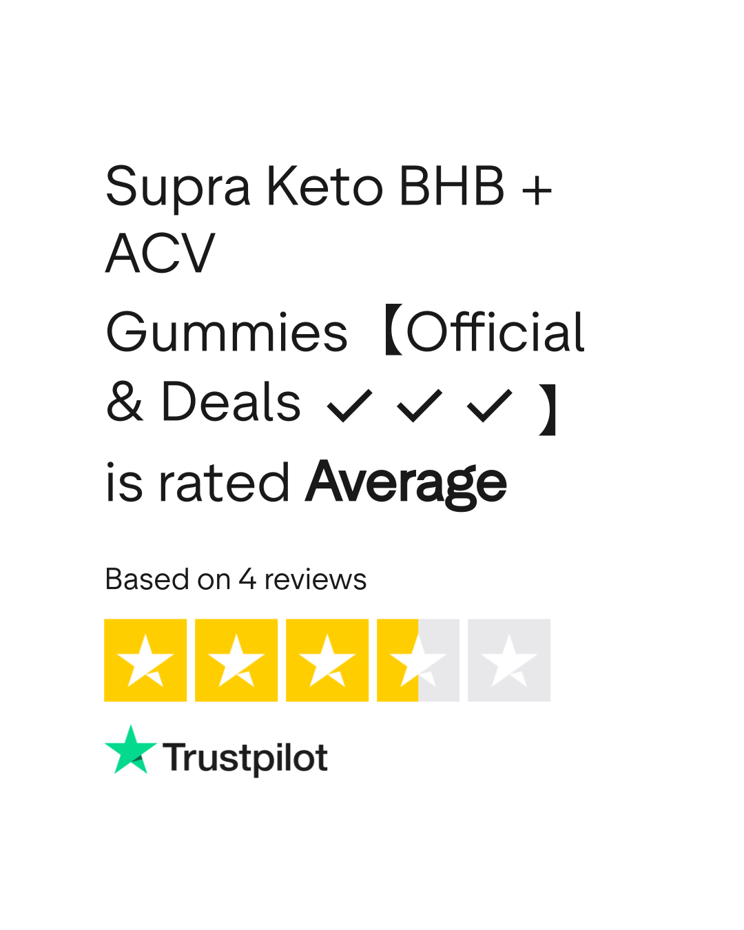 Supra Keto BHB + ACV Gummies【Official & Deals ️ ️ ️ 】 Reviews | Read ...