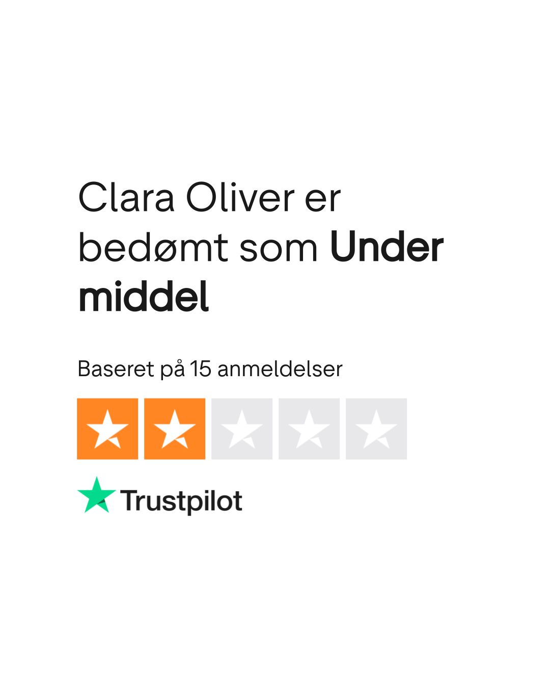 Anmeldelser af Clara Oliver | Læs kundernes anmeldelser af clara-oliver.com