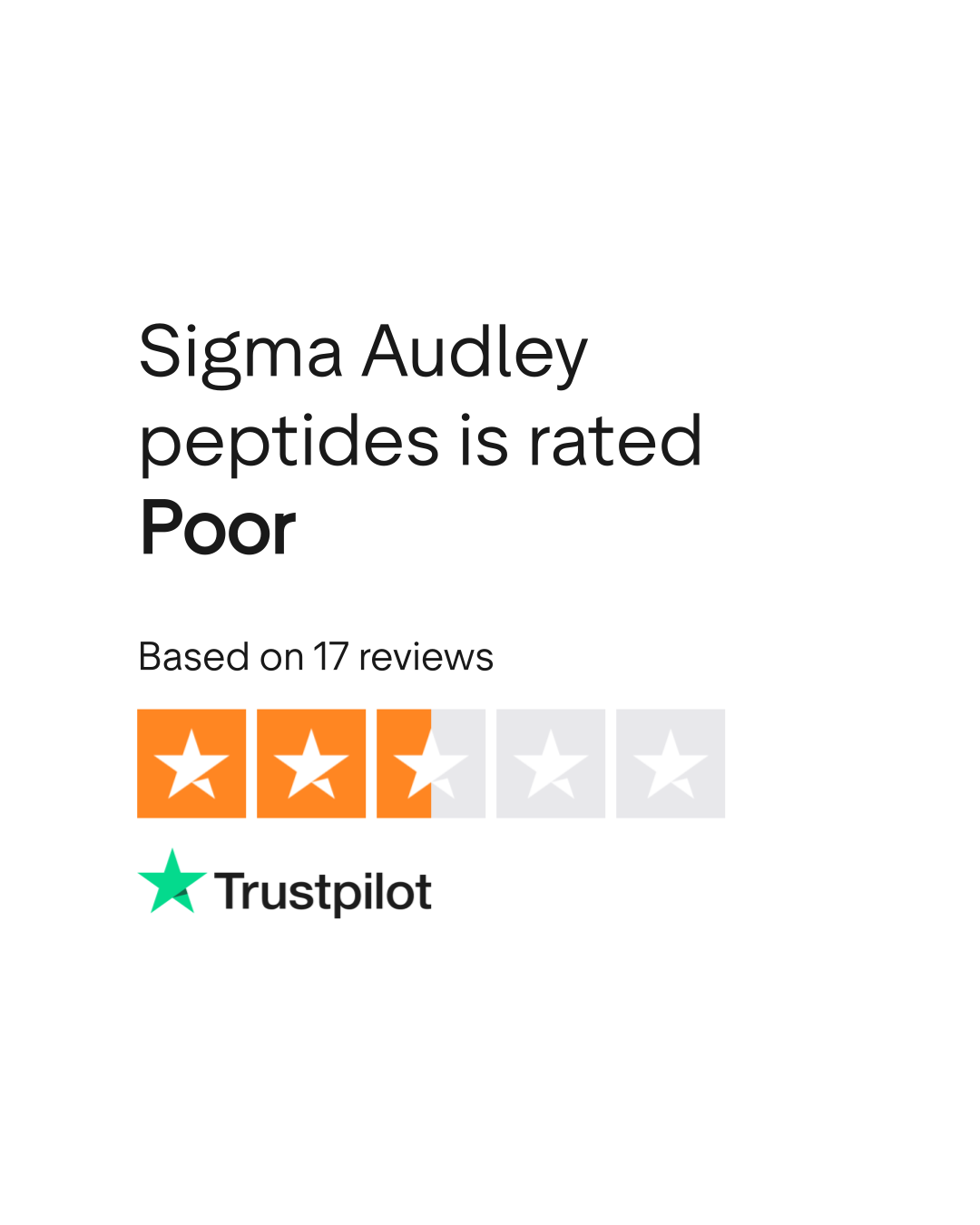 Sigma Audley peptides Reviews | Read Customer Service Reviews of www ...