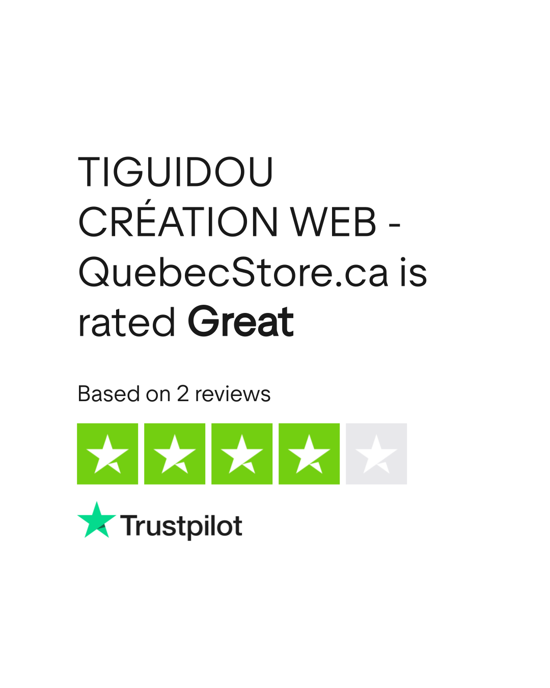 TIGUIDOU CRÉATION WEB - QuebecStore.ca Reviews | Read Customer Service ...