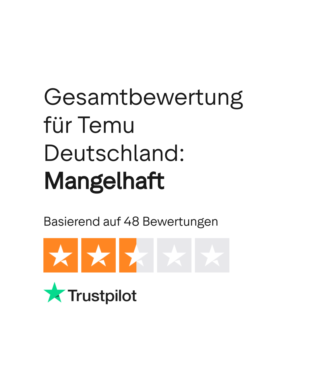 Bewertungen zu Temu Deutschland | Lesen Sie Kundenbewertungen zu temu ...