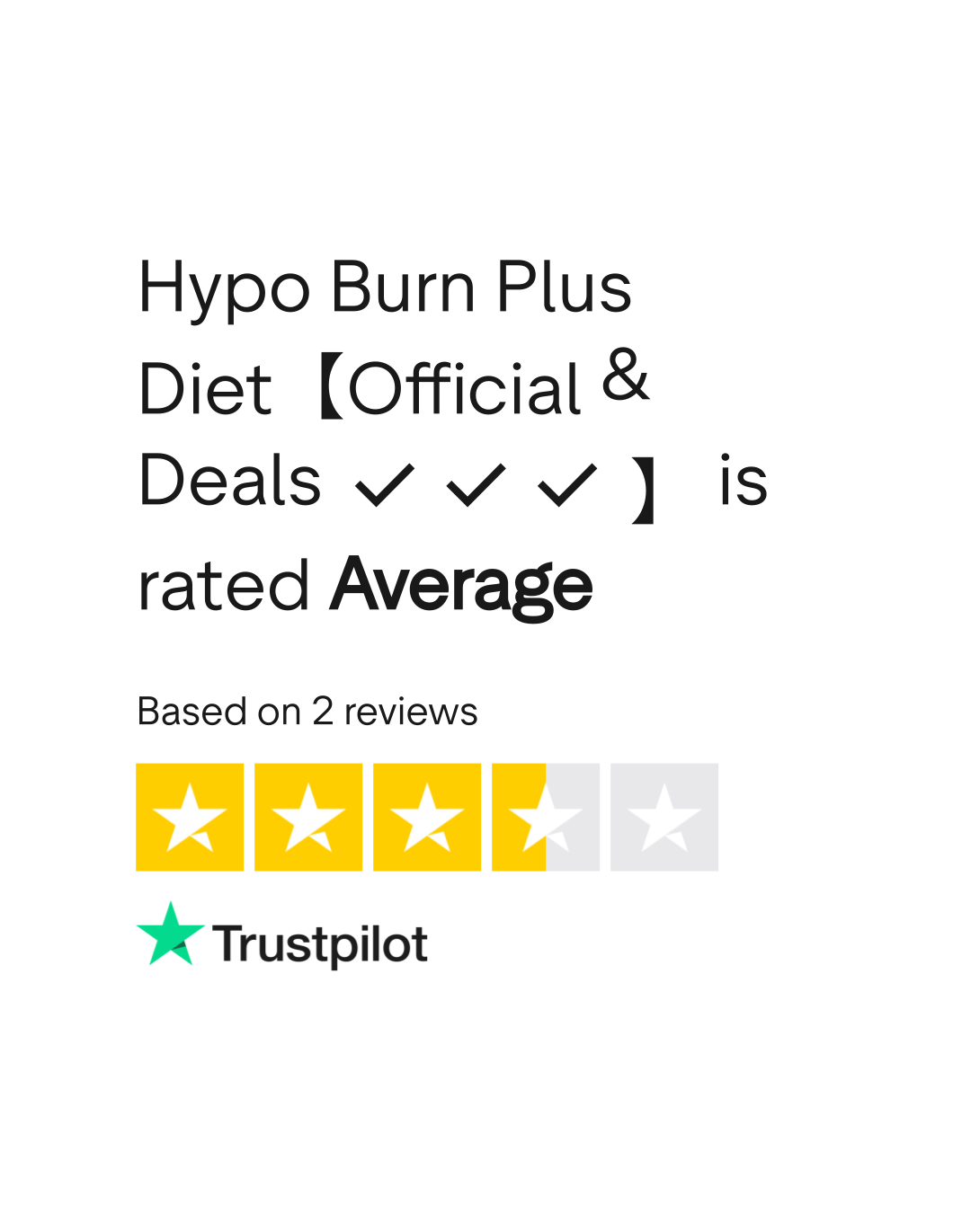 Hypo Burn Plus Diet【Official & Deals ️ ️ ️ 】 Reviews | Read Customer ...