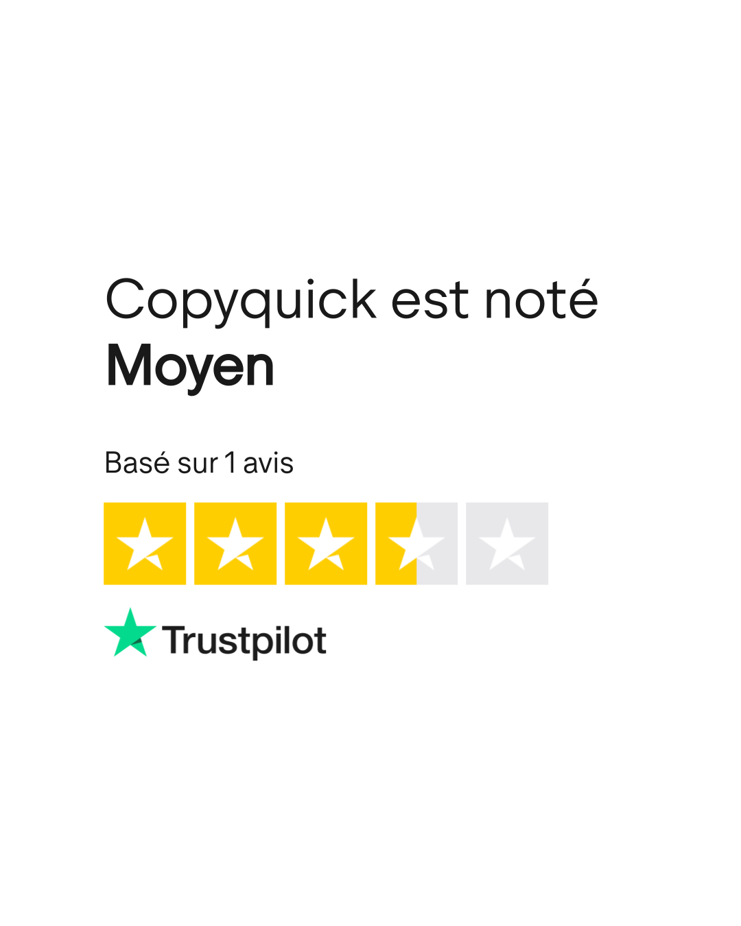 Avis de Copyquick | Lisez les avis marchands de www.copyquick.ch