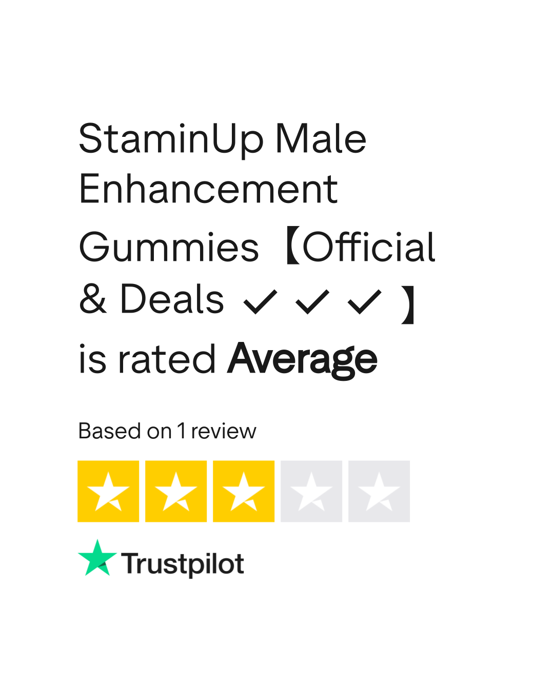 StaminUp Male Enhancement Gummies【Official & Deals ️ ️ ️ 】 Reviews | Read Customer Service ...