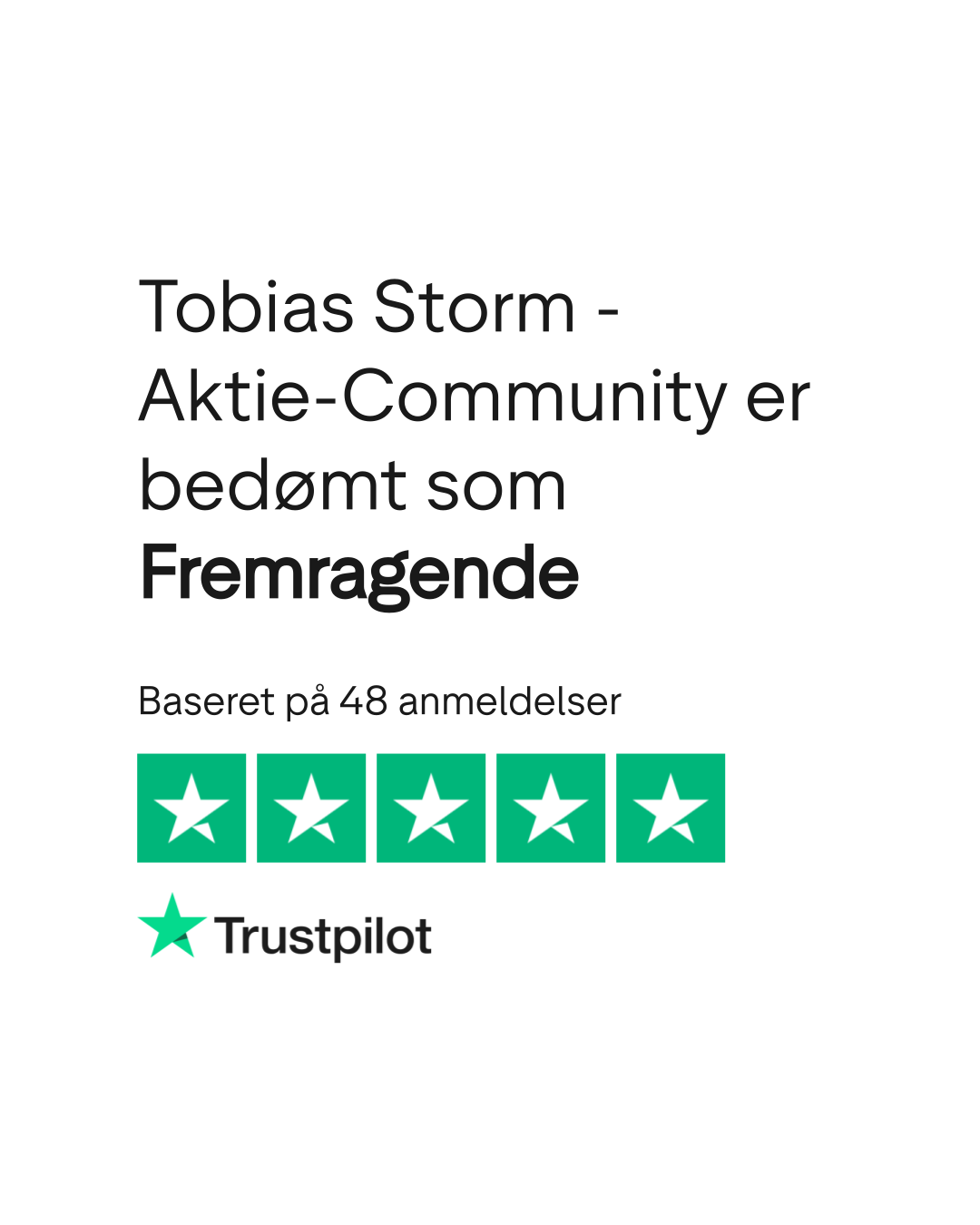 Anmeldelser af Tobias Storm - Aktie-Community | Læs kundernes anmeldelser af tsg87.dk