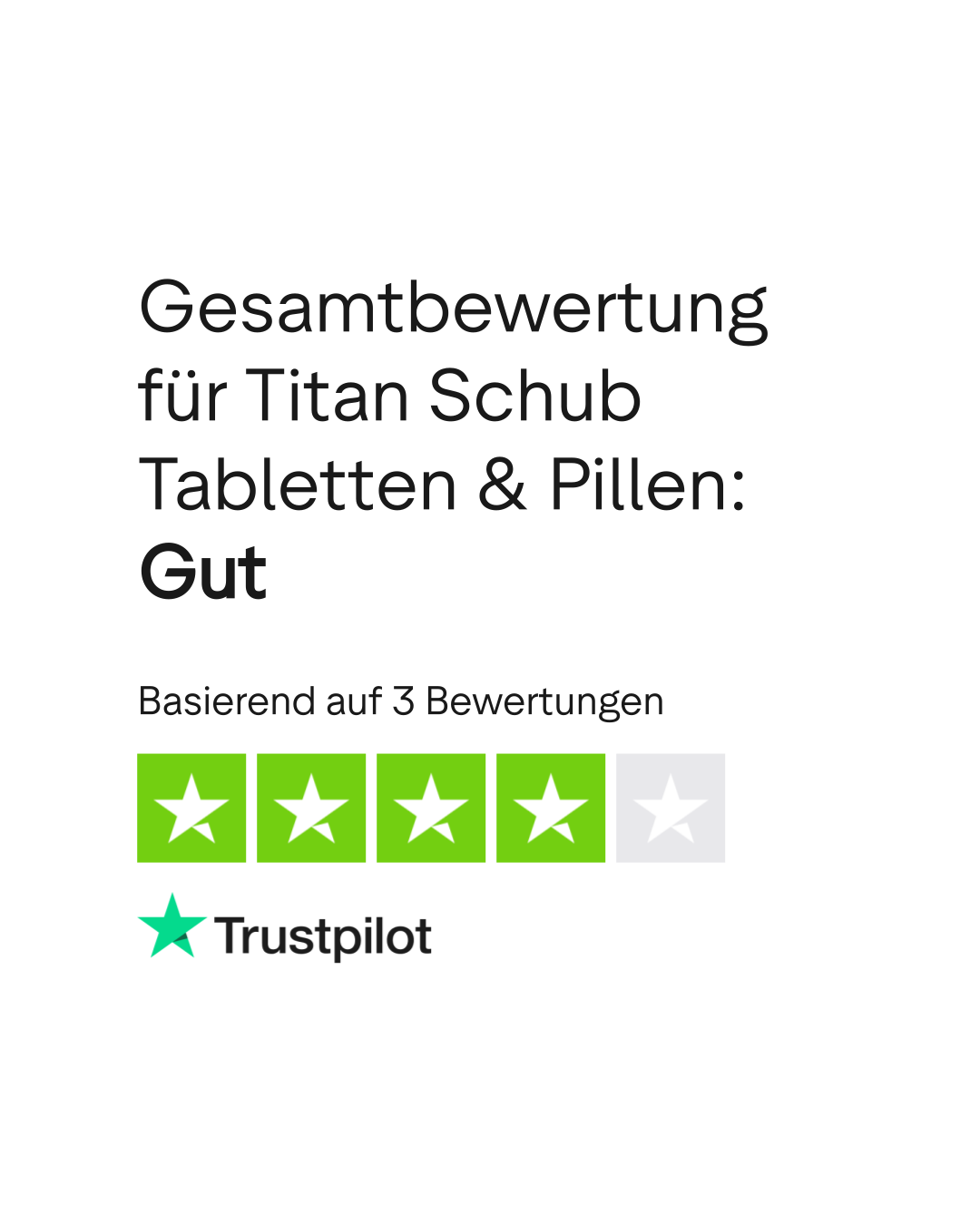 Bewertungen zu Titan Schub Tabletten & Pillen | Lesen Sie ...